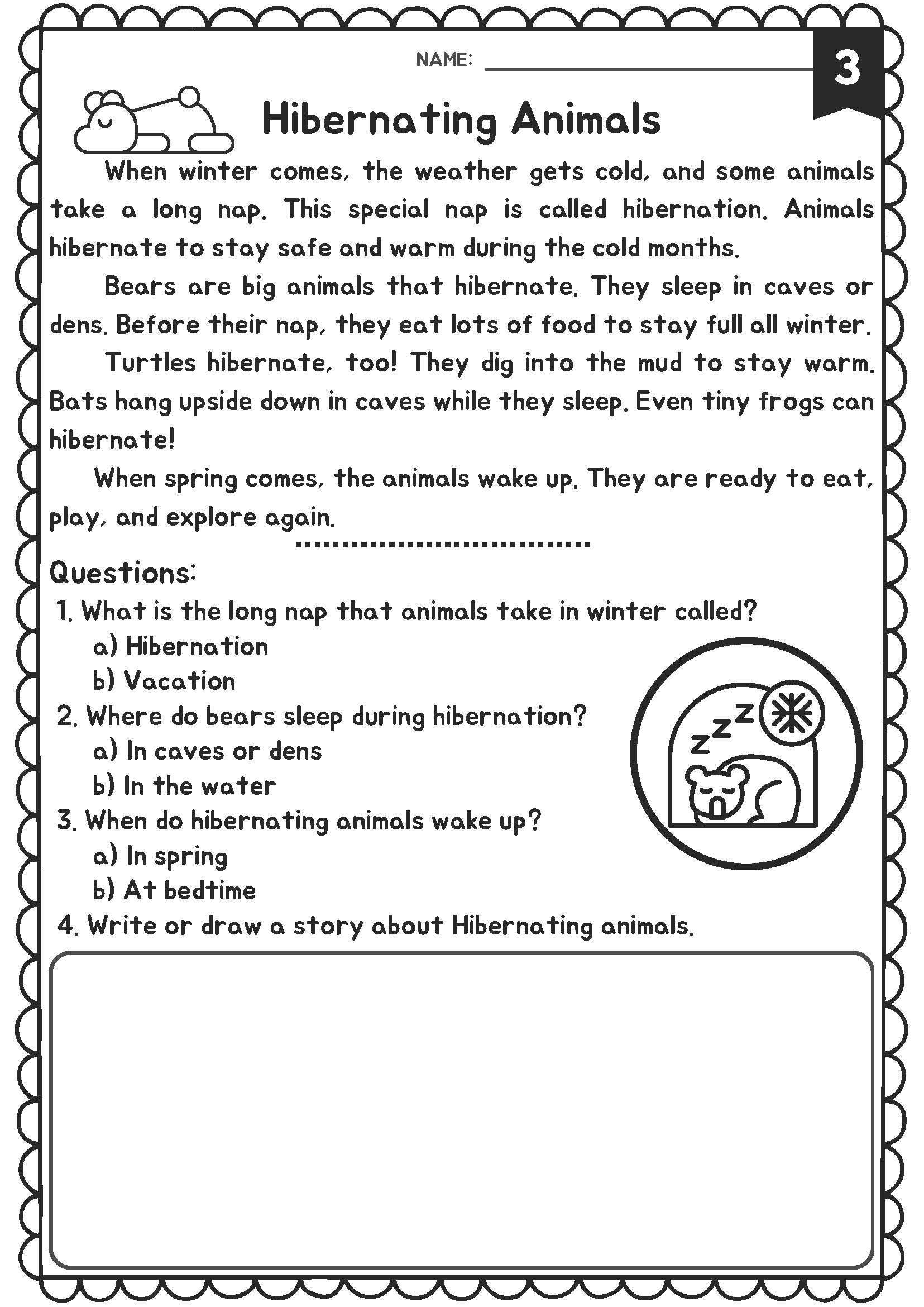 January Reading Comprehension Passages: Preschool & 1st Grade ...