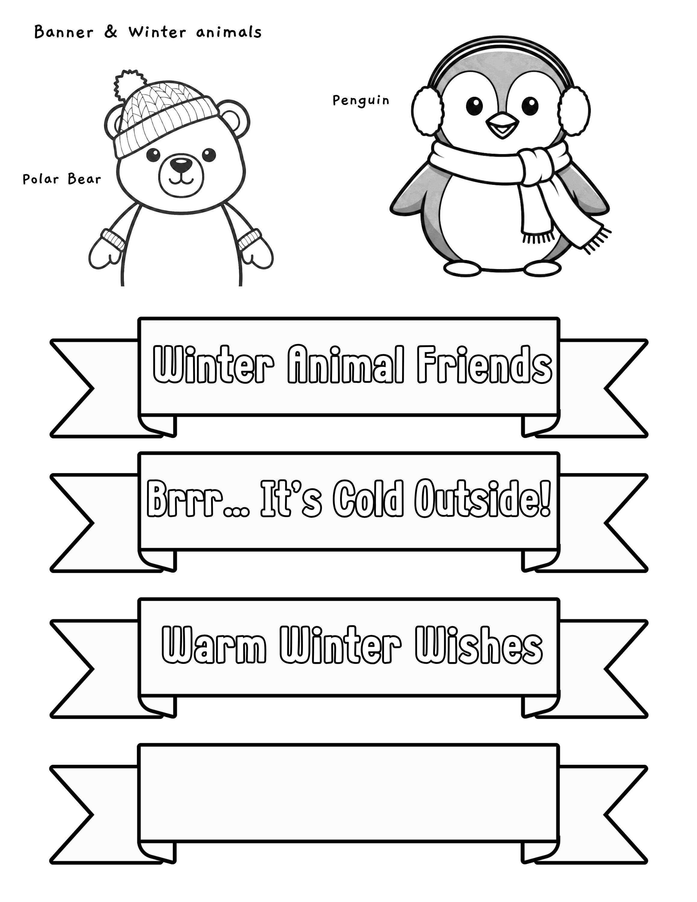 Winter Animal Friends Wreath Craft for Kids | Winter Cut and Paste ...