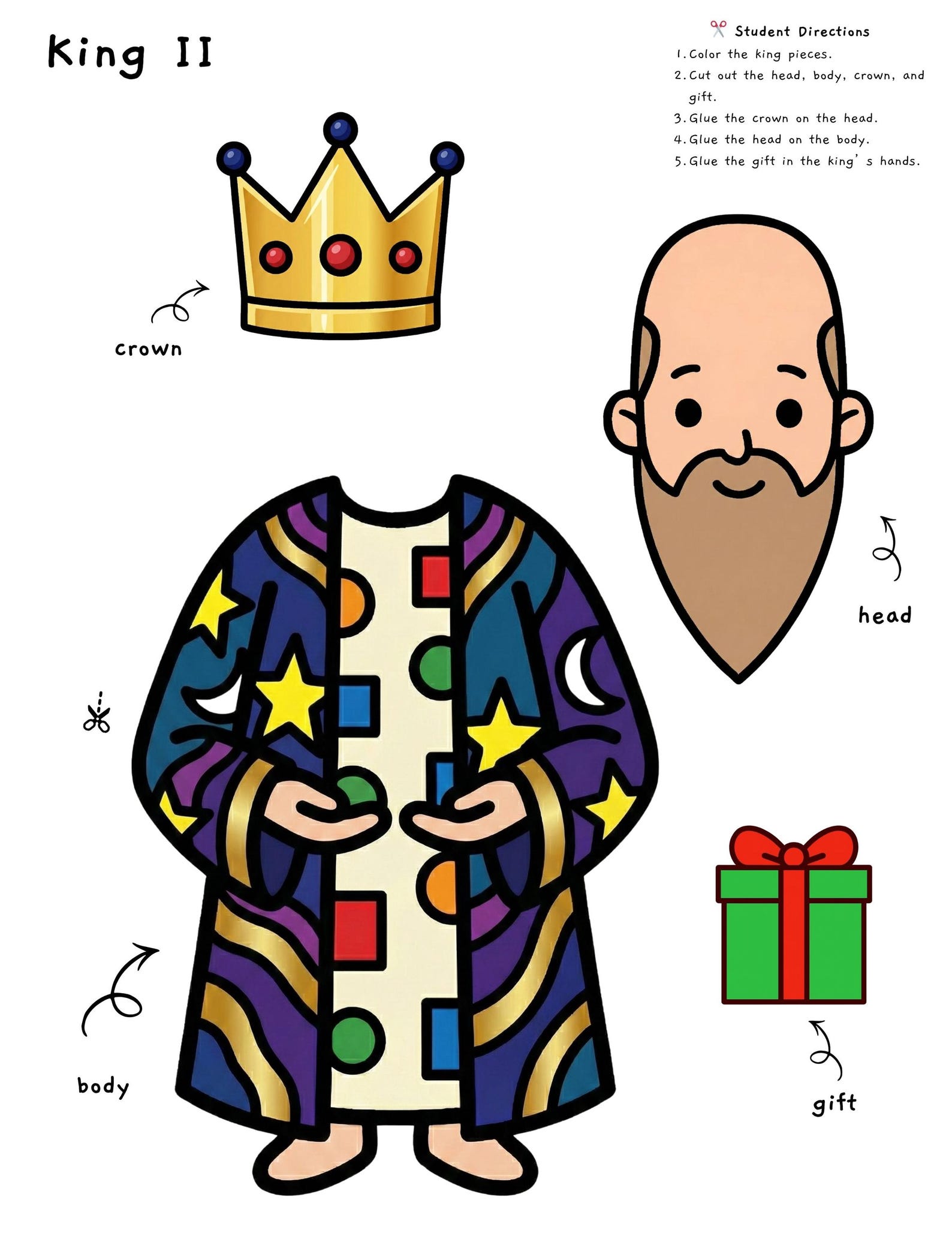 Build-a-three Kings Craft | Epiphany Activity | Three Kings Day | Three ...