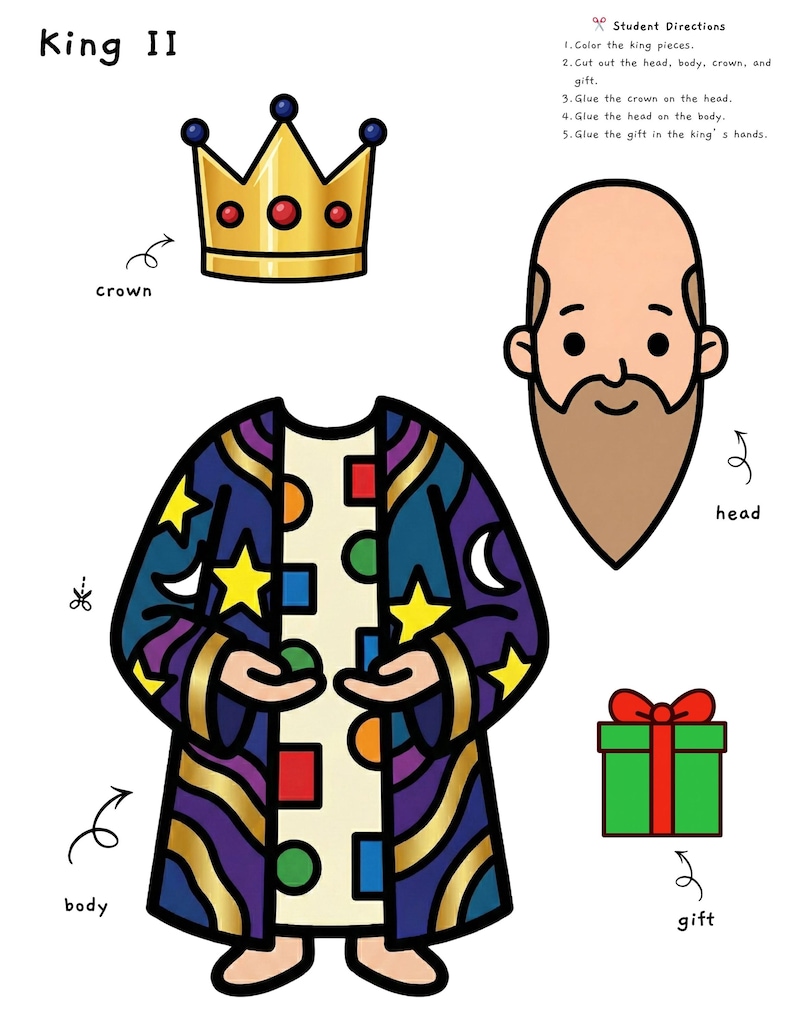 Build-a-three Kings Craft | Epiphany Activity | Three Kings Day | Three ...