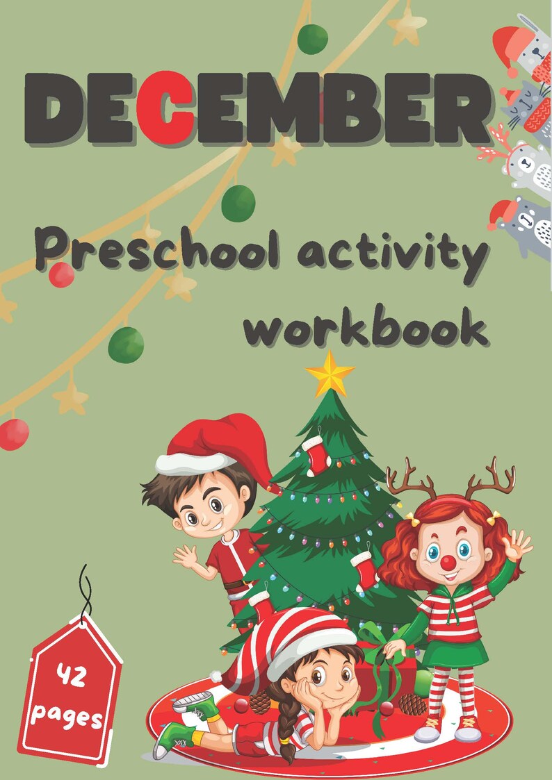 Christmas Preschool Activity Workbook: December Curriculum (digital ...