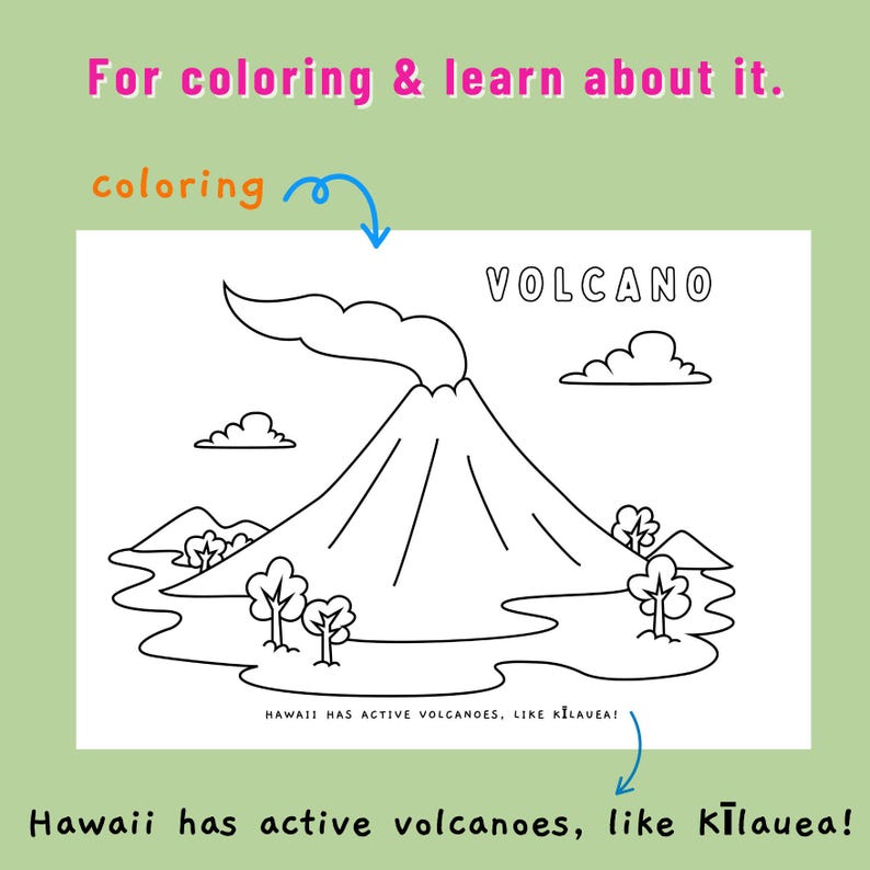 Hawaii Coloring Pages: Luau-themed Tropical Island Activity (digital ...