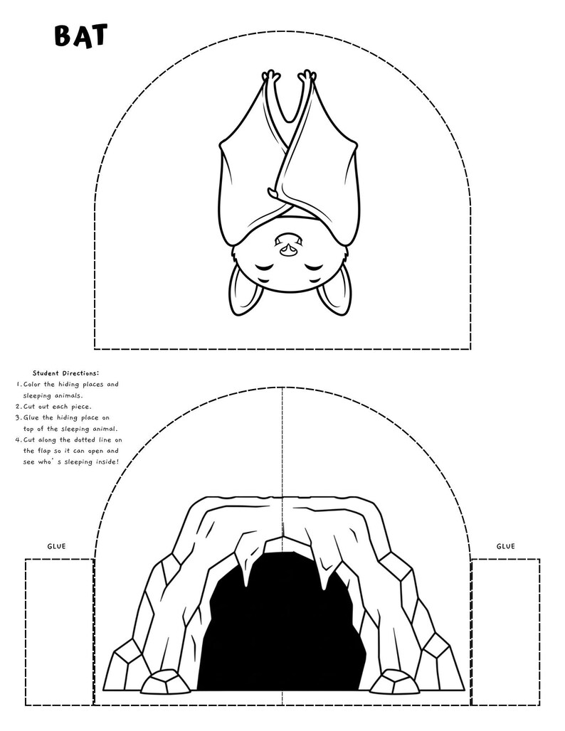 Who’s Sleeping? Hibernation Craft | Interactive Winter Animal Activity ...