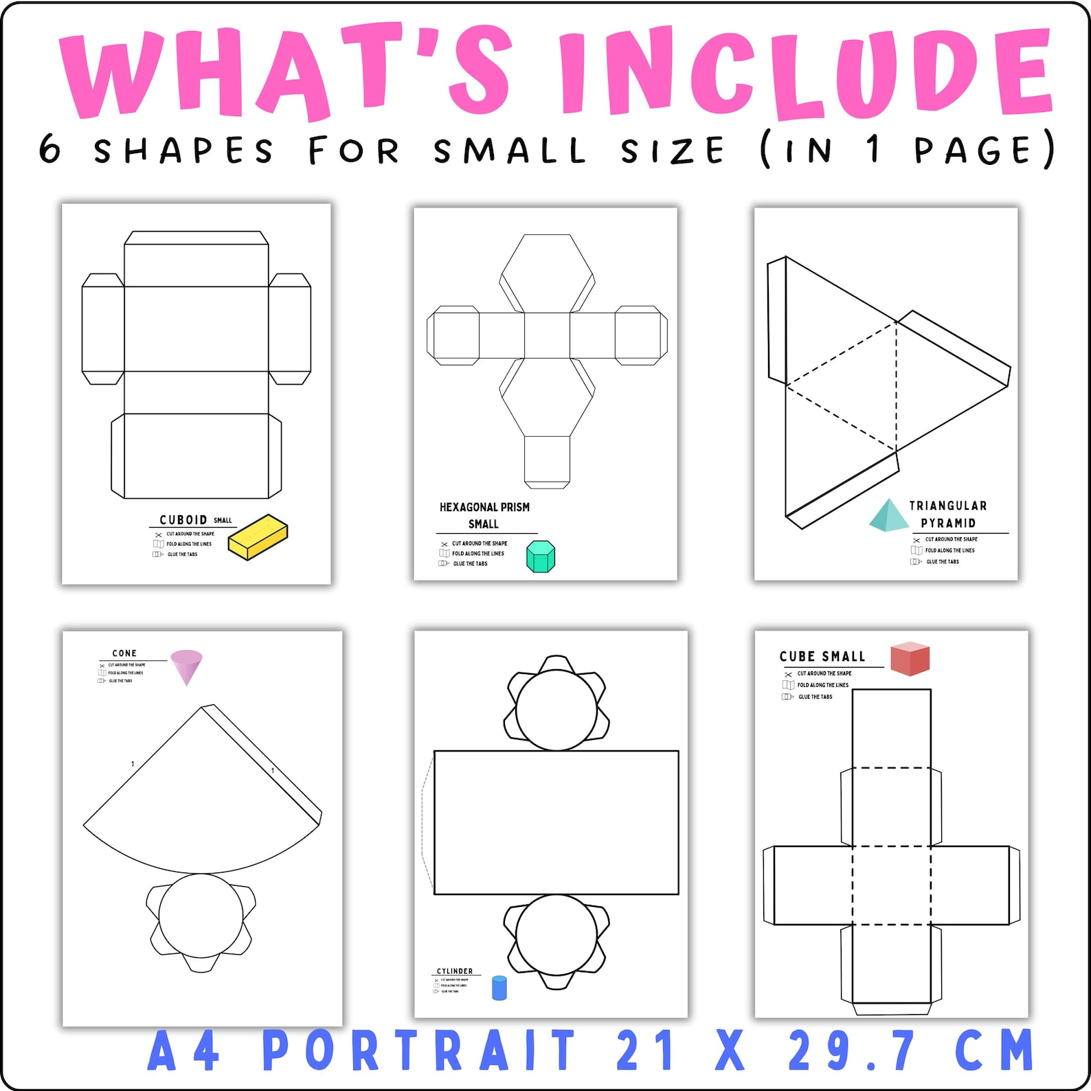 3D Shape City Model Craft: Geometry STEM Activity (instant Download) - Etsy