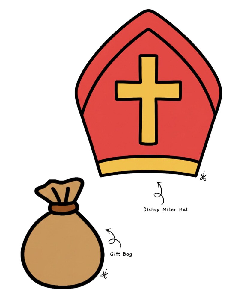 St. Nicholas Day Craft |build-a-saint Puppet (small and Large) | Cut ...