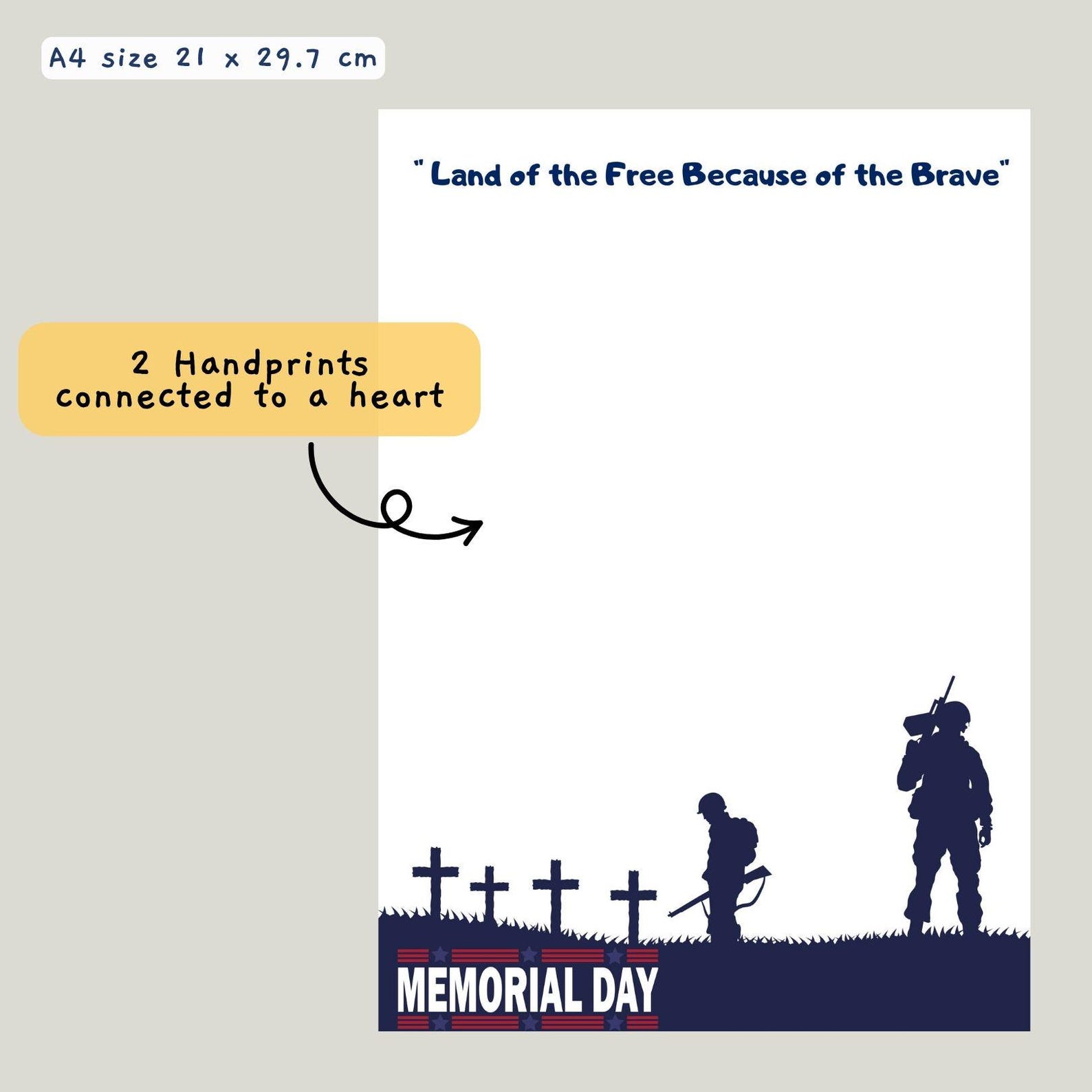 Memorial Day Handprint Craft Bundle: Patriotic Activities (digital ...