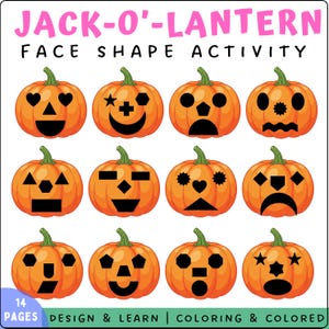 Jack-o'-lantern Craft: Shape Activity for Kids (digital Download) - Etsy