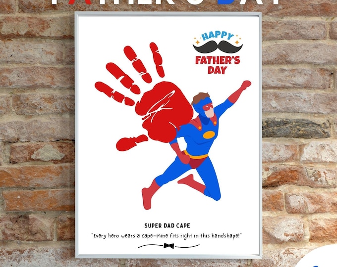 Best Dad Keepsake Handprint Memory Craft, Printable Handprint Art for ...