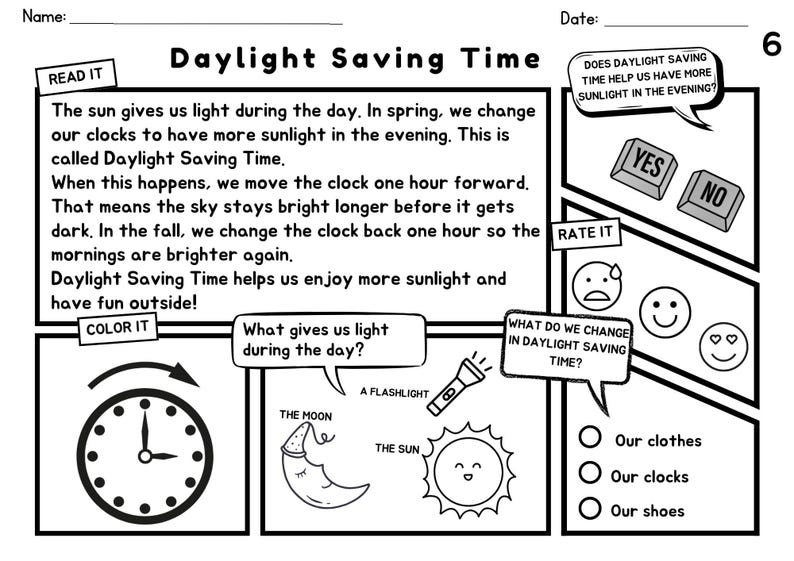 March Reading Comprehension Passages for Kindergarten & 1st Grade, St ...