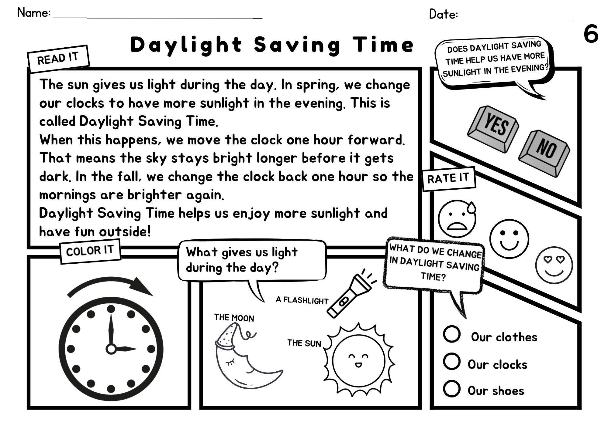 March Reading Comprehension Passages for Kindergarten & 1st Grade, St ...