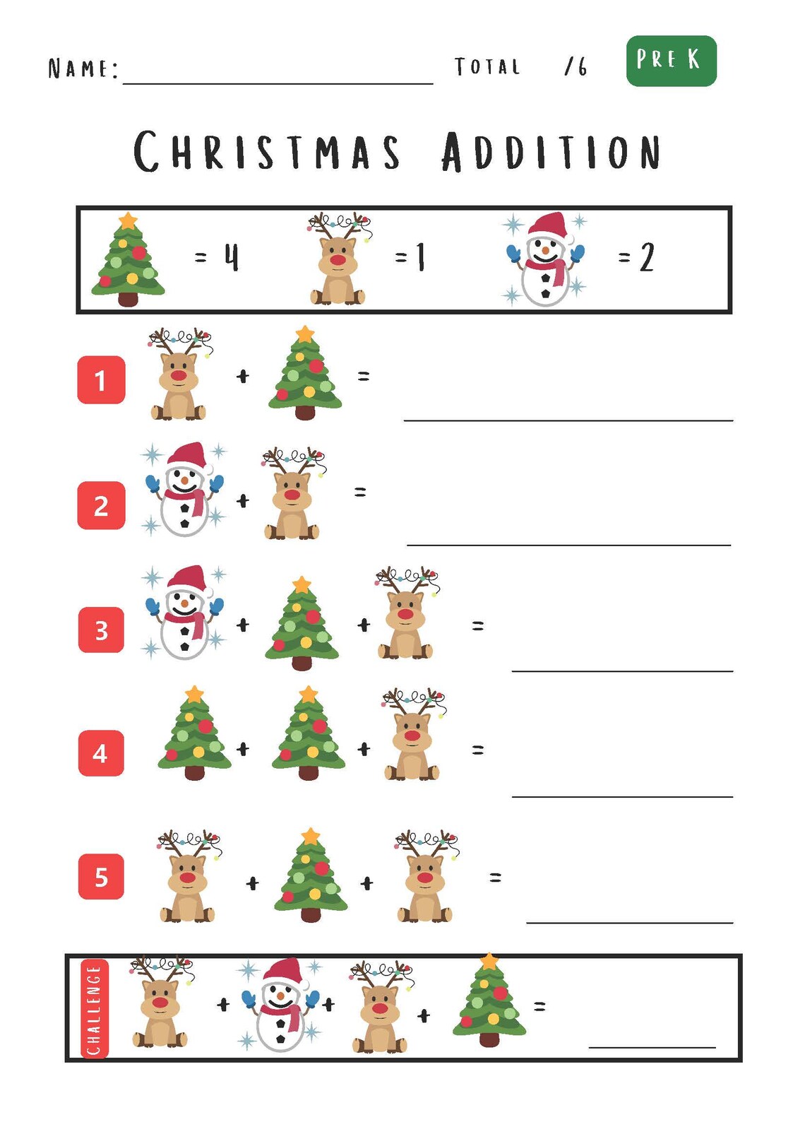 Christmas Preschool Activity Workbook: December Curriculum (digital ...