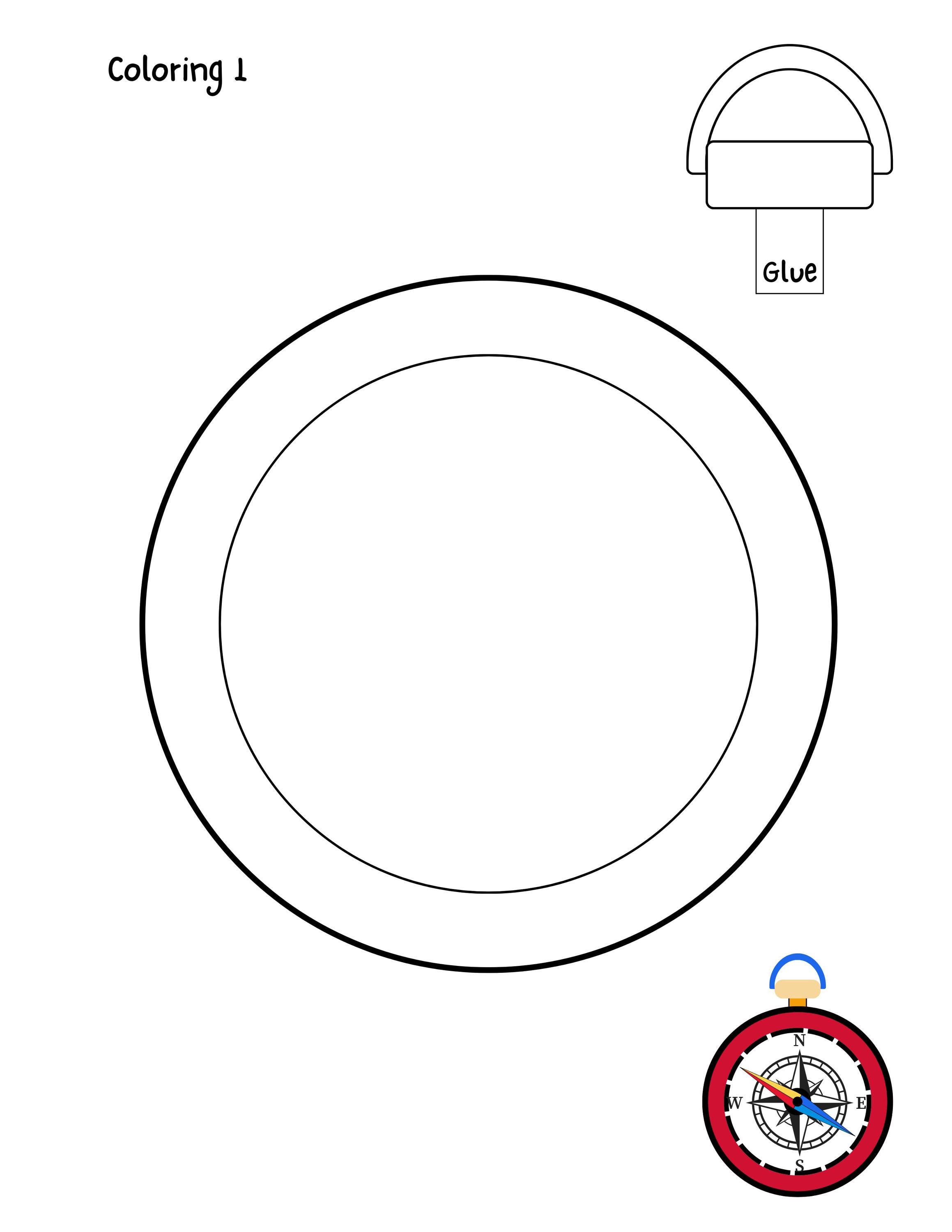 Compass Craft Activity & Writing Prompt: Camping Theme (digital ...