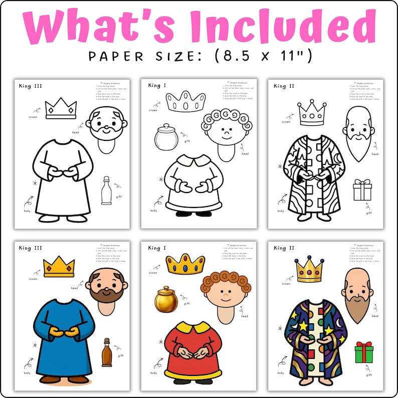 Build-a-three Kings Craft | Epiphany Activity | Three Kings Day | Three ...