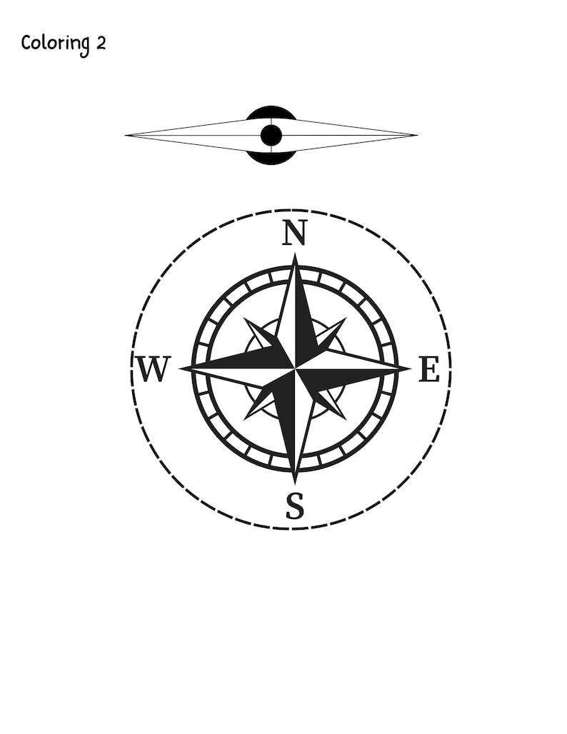 Compass Craft Activity & Writing Prompt: Camping Theme (digital ...