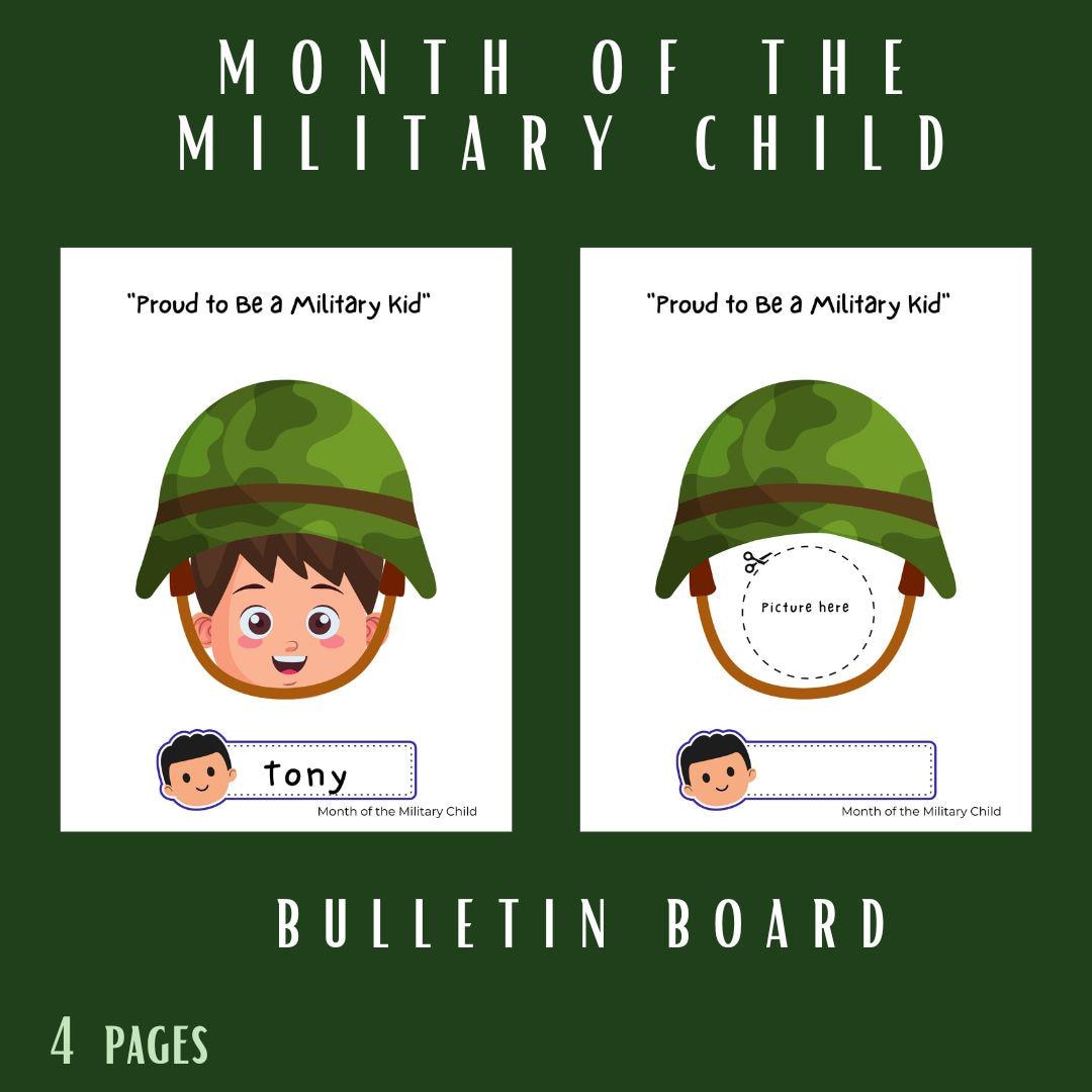 Month of the Military Child Poster, Put a Kid's Picture for Bulletin ...