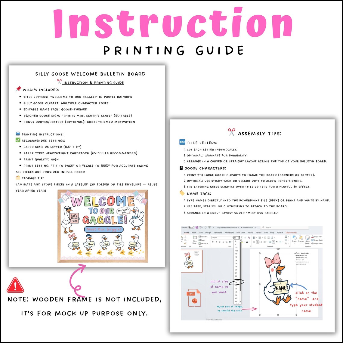 Silly Goose Bulletin Board Kit: Back to School Classroom Decor (digital ...