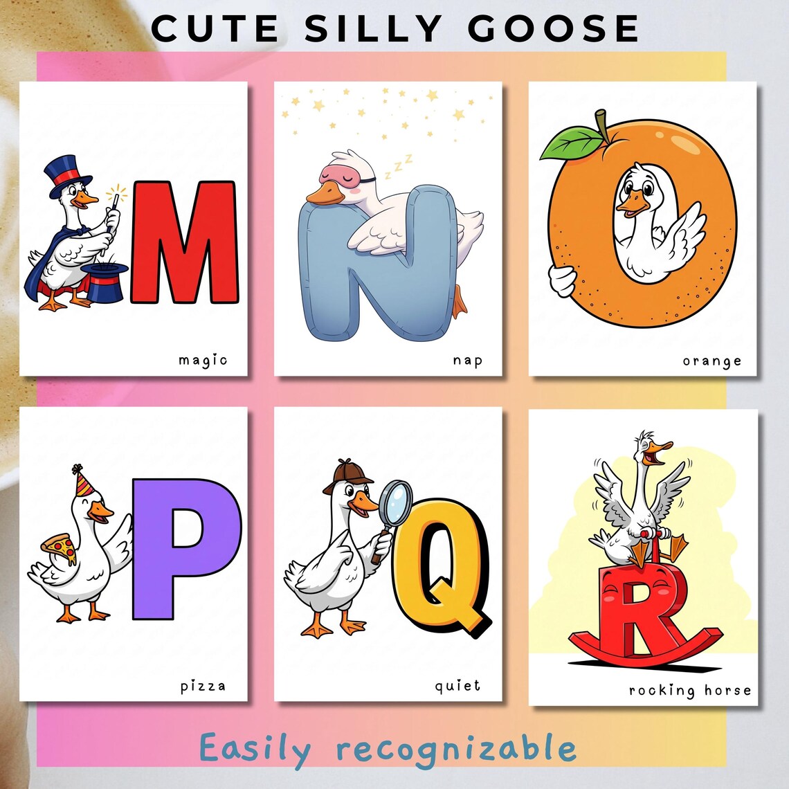 Silly Goose Alphabet Poster Set: Classroom Decor (PDF & PNG ...