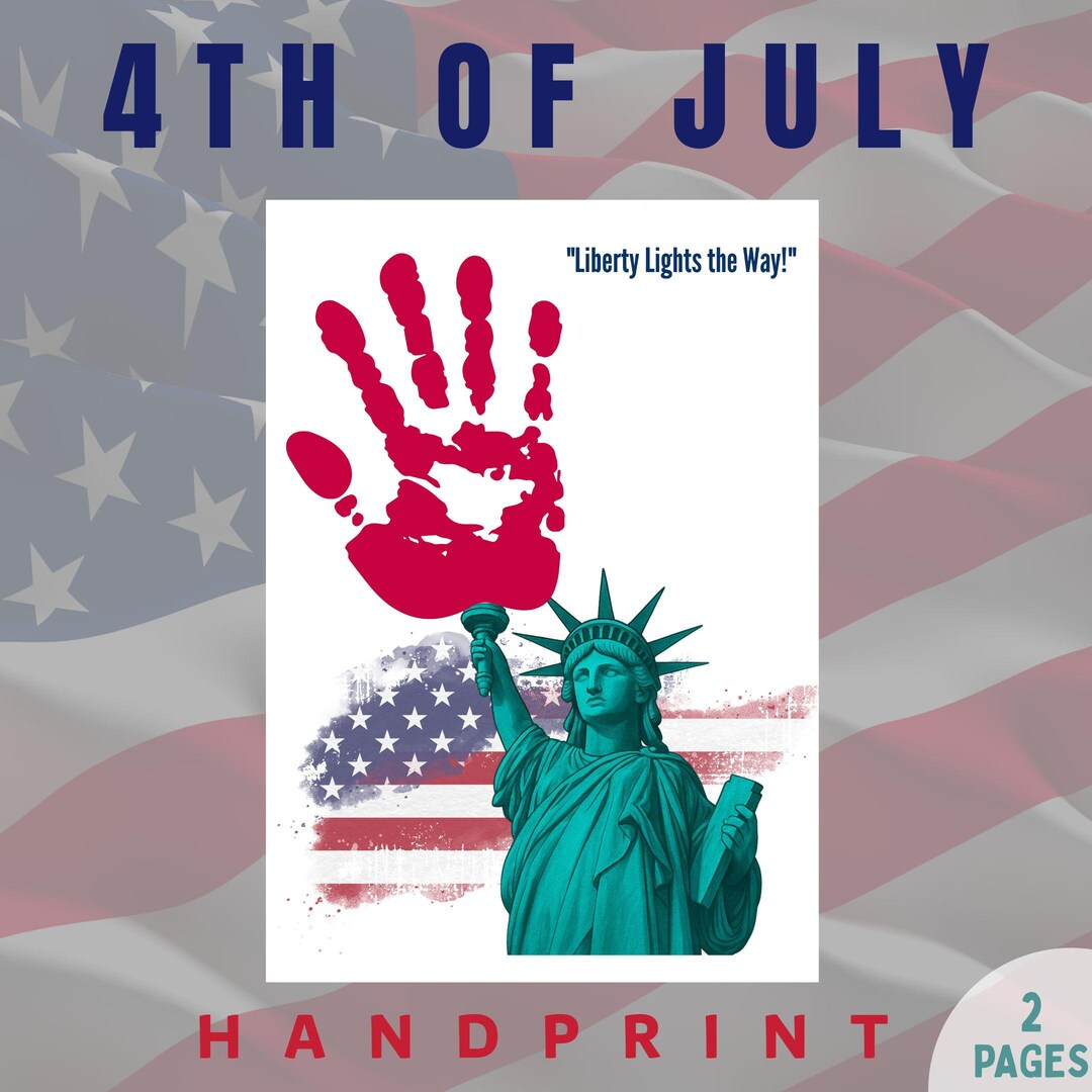 4th of July Statue of Liberty Handprint Craft, Independence Day ...