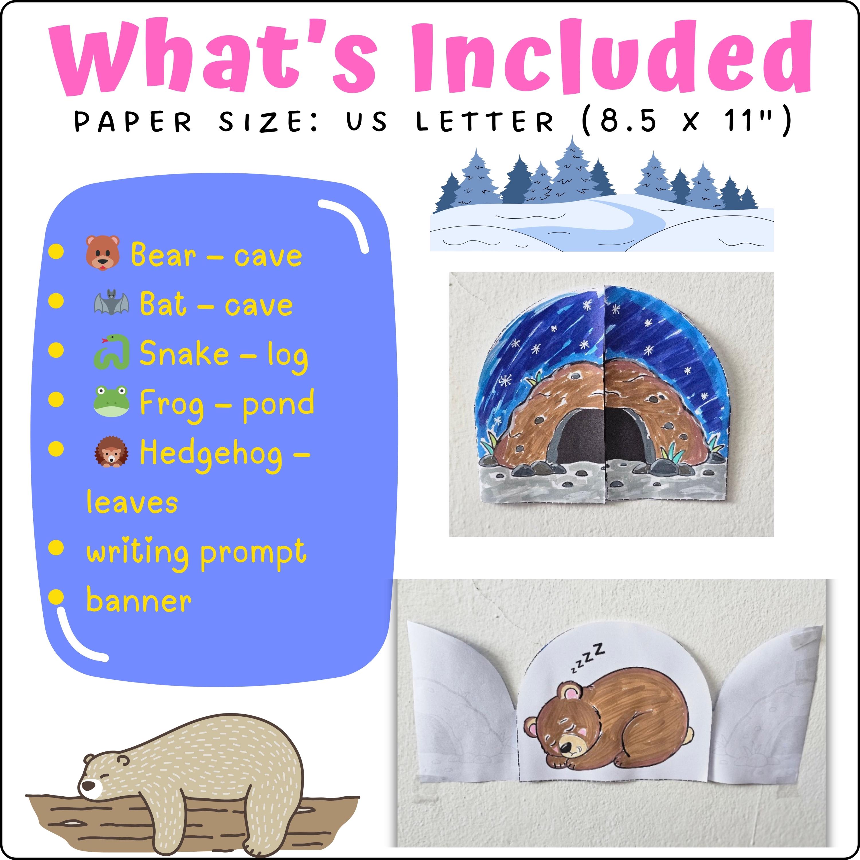Who’s Sleeping? Hibernation Craft | Interactive Winter Animal Activity ...