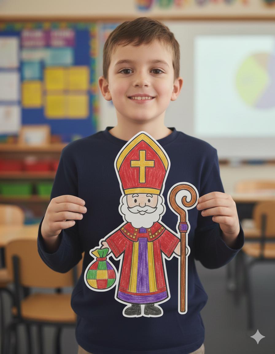St. Nicholas Day Craft |build-a-saint Puppet (small and Large) | Cut ...