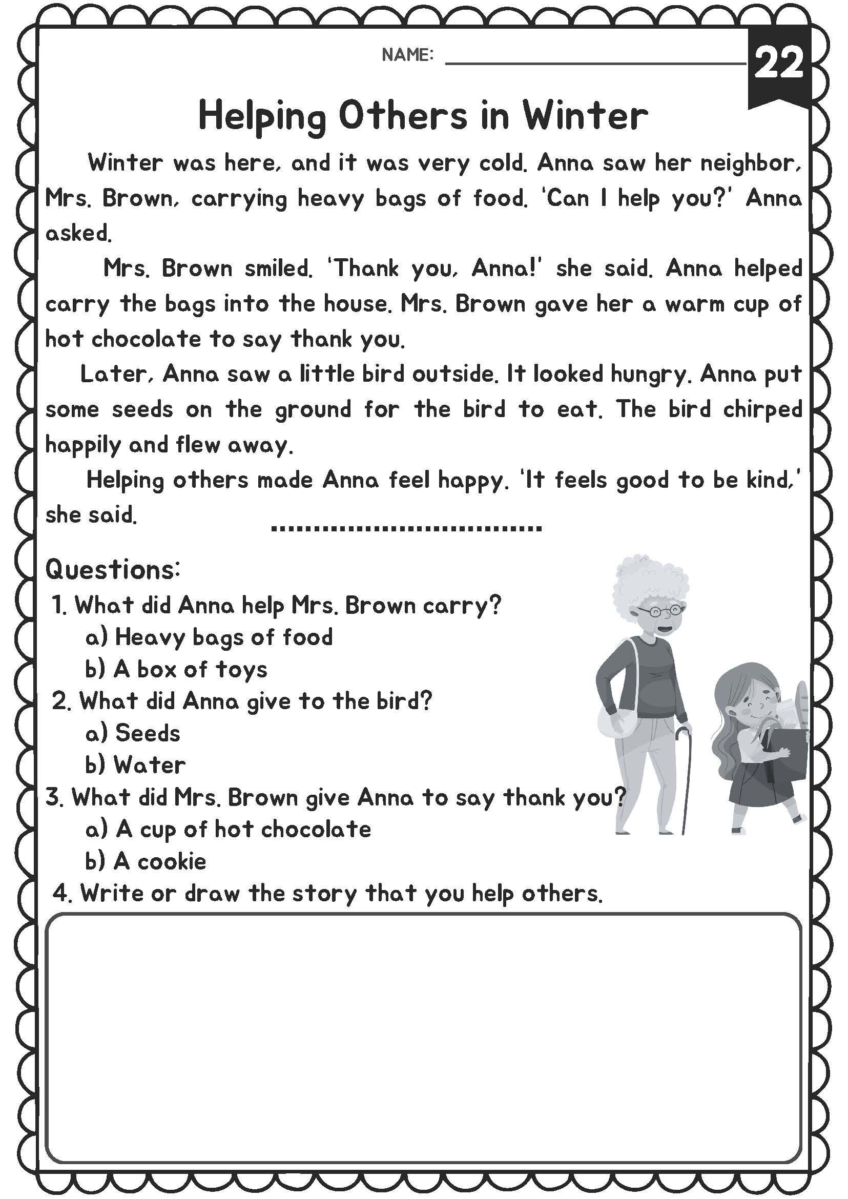 January Reading Comprehension Passages: Preschool & 1st Grade ...