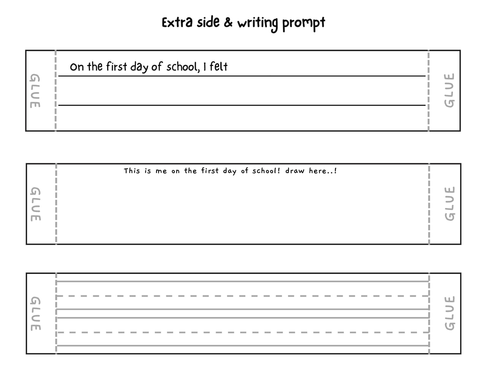 First Day of School Crown, Kindergarten Hat Craft + Writing Prompt Back ...