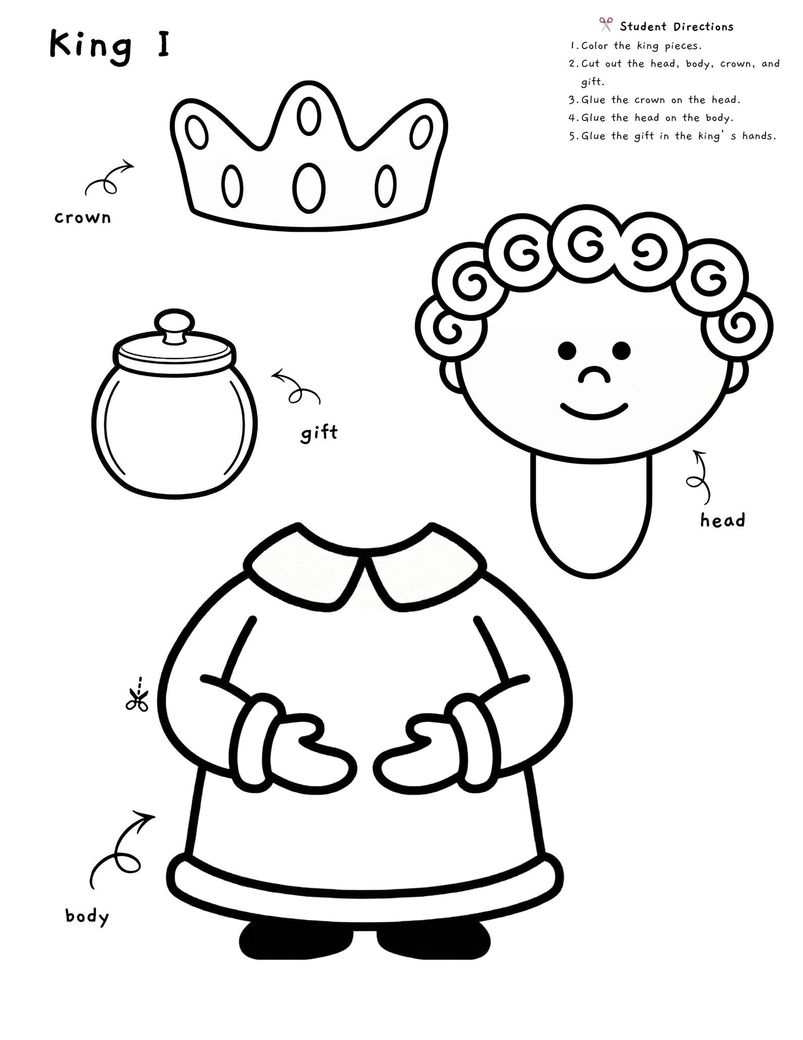 Build-a-three Kings Craft | Epiphany Activity | Three Kings Day | Three ...