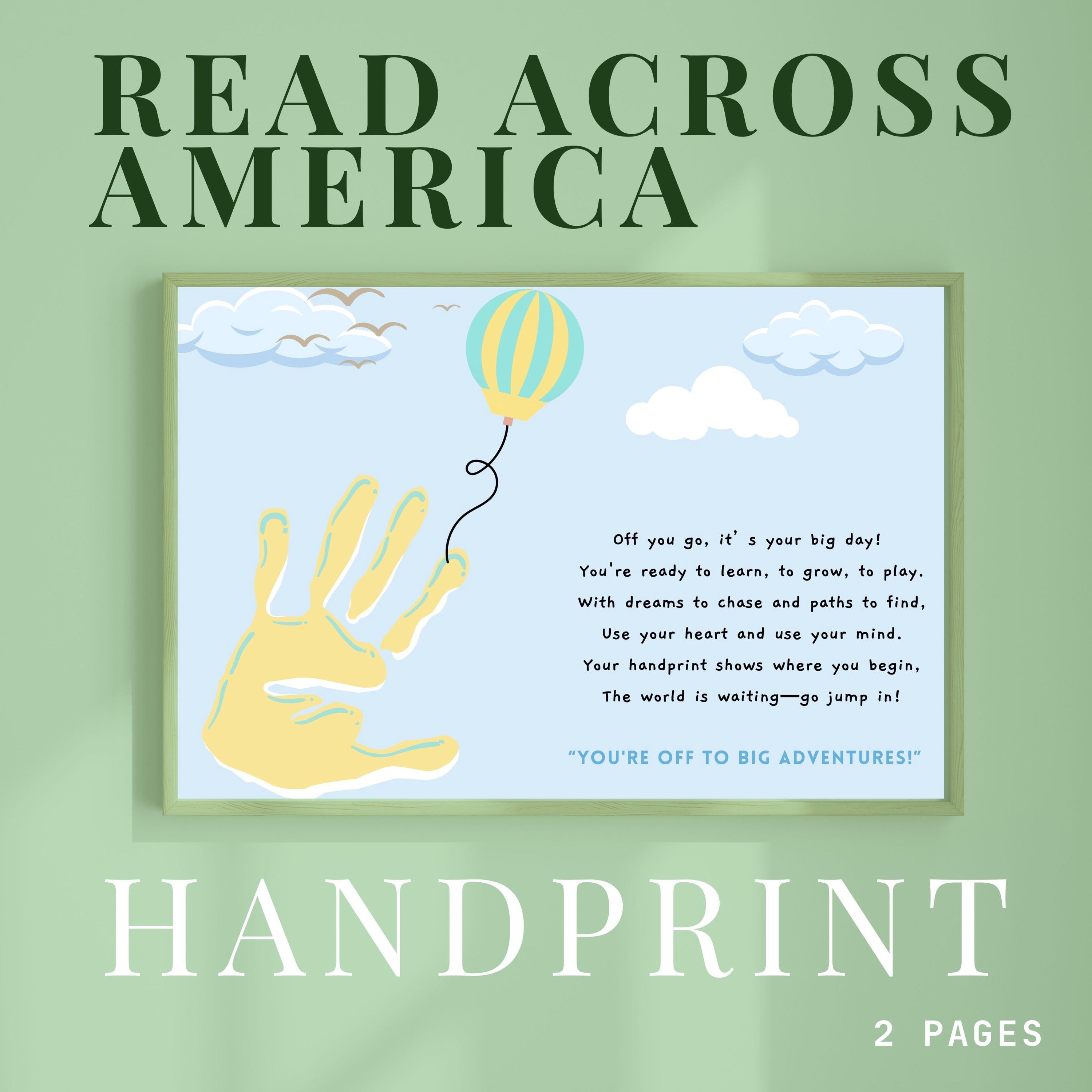 Read Across America Handprint Craft Bundle: Activities (instant ...