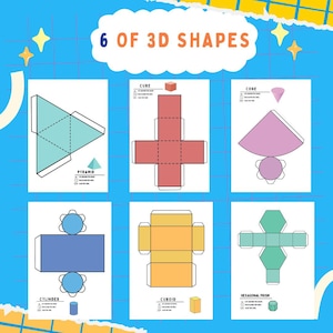 3D Shape Nets: Cut & Fold Paper Craft Geometry (printable File) - Etsy