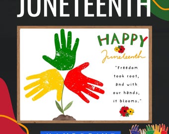 Juneteenth Chain Handprint Art Craft Activities, Bulletin Board, Jun ...