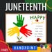Juneteenth Flower Bloom Handprint Art Craft Activities, Bulletin Board ...