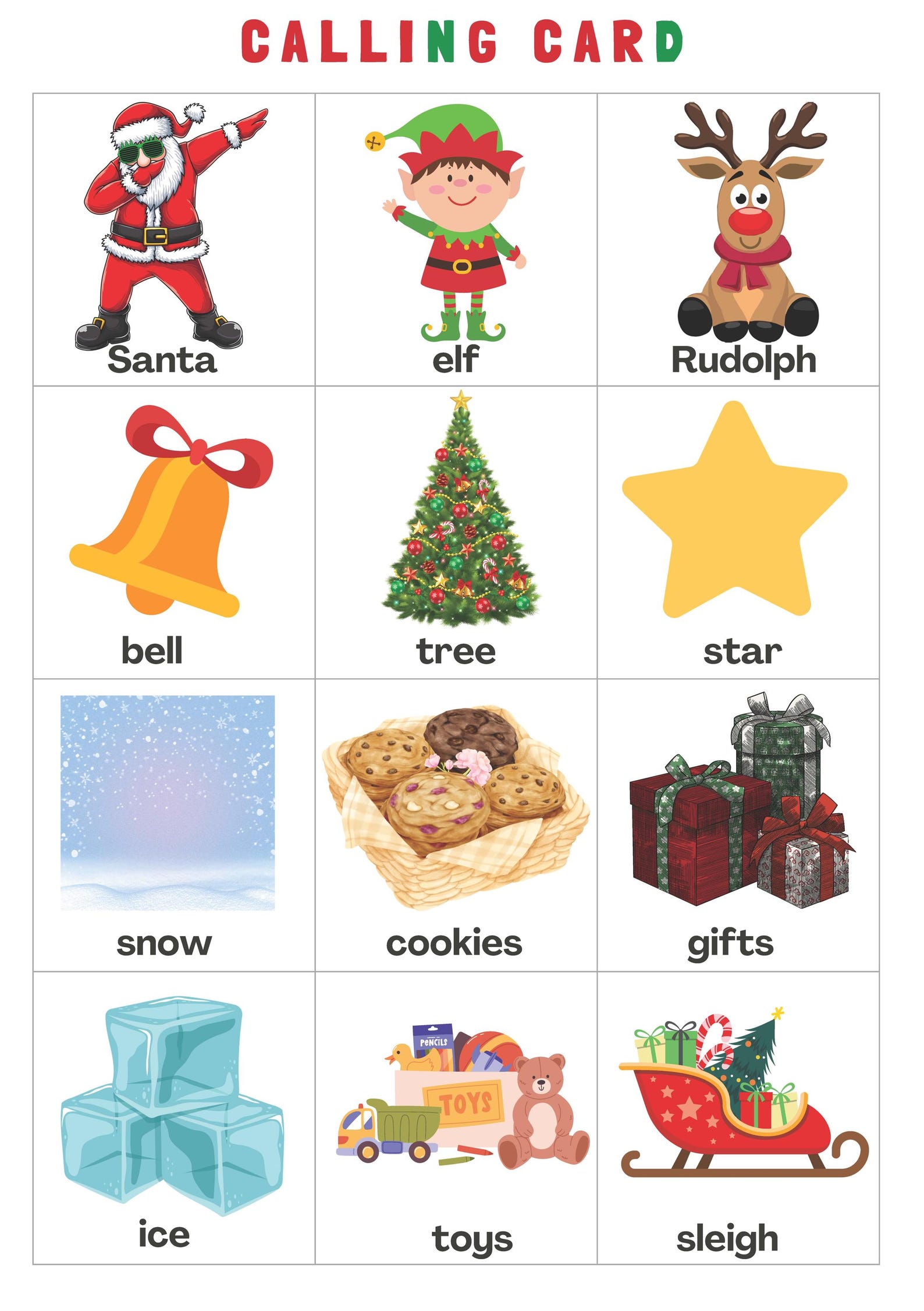 Christmas Word Search, Preschool Xmas Game Activity, Christmas Word ...