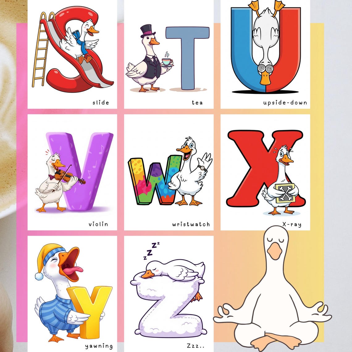 Silly Goose Alphabet Poster Set: Classroom Decor (PDF & PNG ...