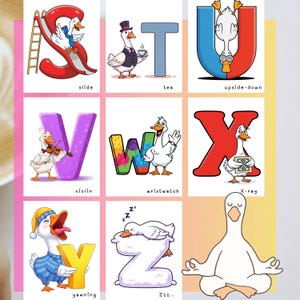 Silly Goose Alphabet Poster Set: Classroom Decor (PDF & PNG ...