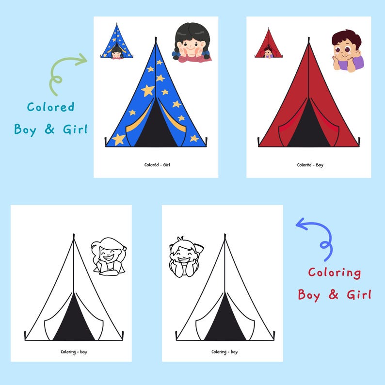 Camping Tent Craft Activity and Writing Prompt | Summer & Camping Theme ...