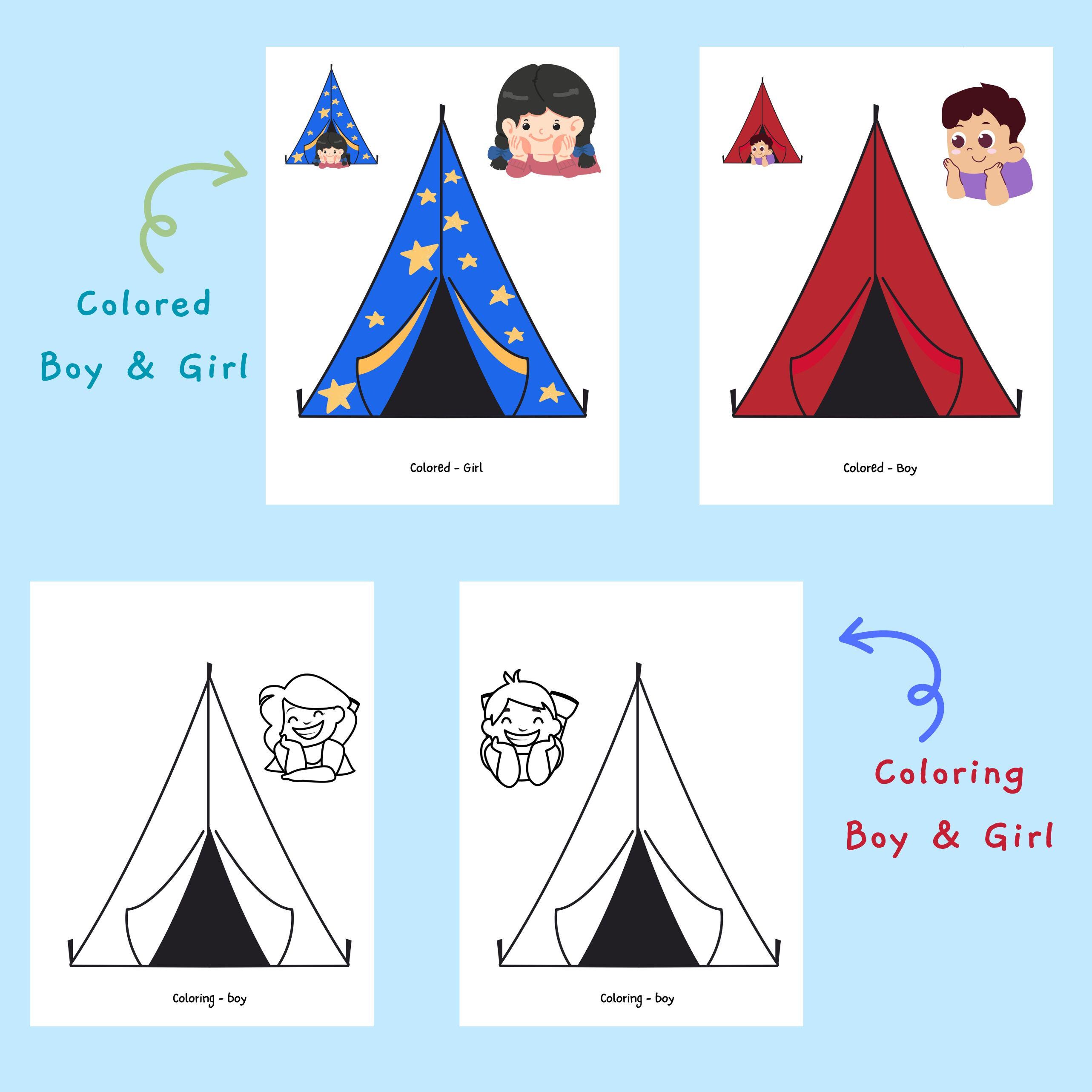 Camping Tent Craft Activity: Cut & Glue With Writing Prompt (PDF ...