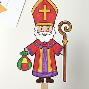 St. Nicholas Day Craft |build-a-saint Puppet (small and Large) | Cut ...