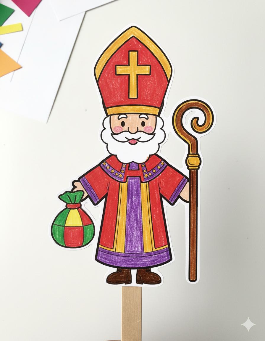 St. Nicholas Day Craft |build-a-saint Puppet (small and Large) | Cut ...
