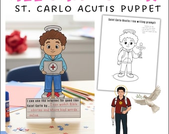Saint Carlo Acutis Build-a-saint Catholic Kids Activity | Printable ...