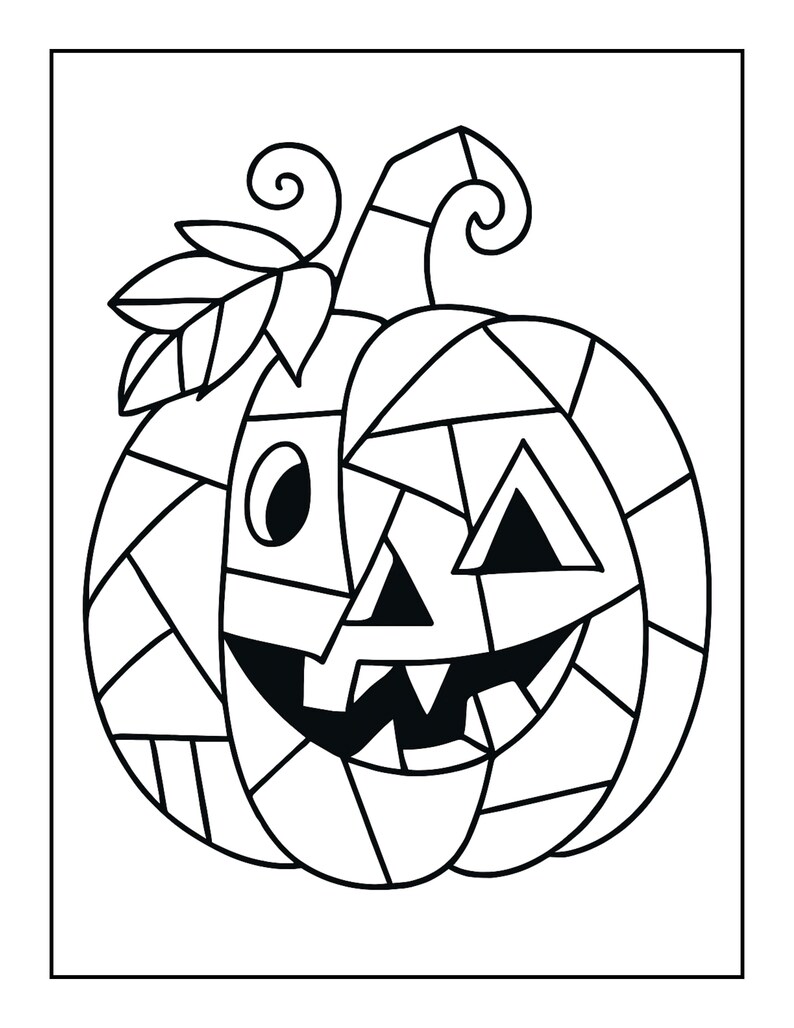 Halloween Picasso Art Coloring Pages: Abstract Designs (digital ...