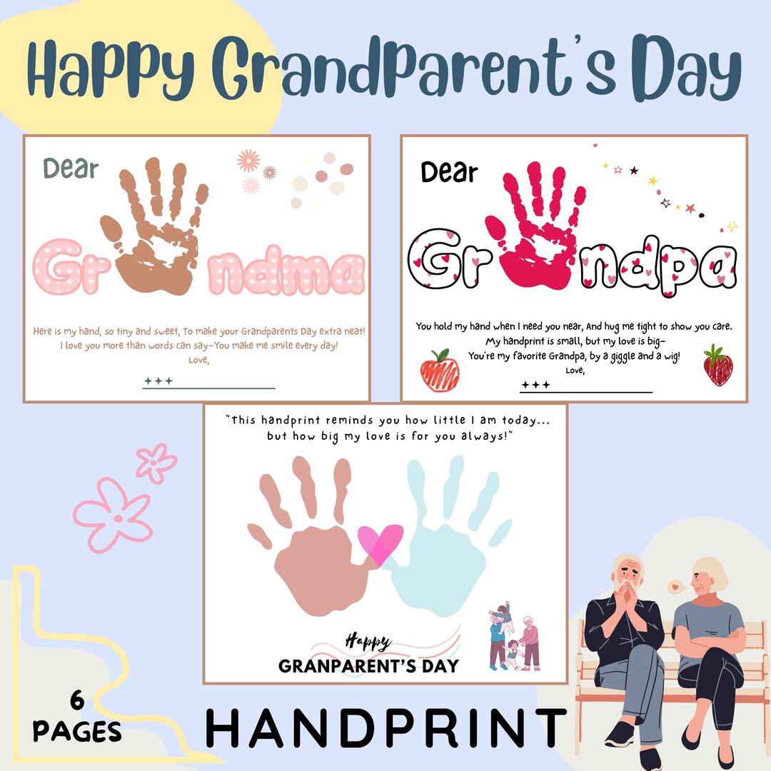 Grandparent’s Day Handprint Craft | Keepsake Poem Activity for Kids ...