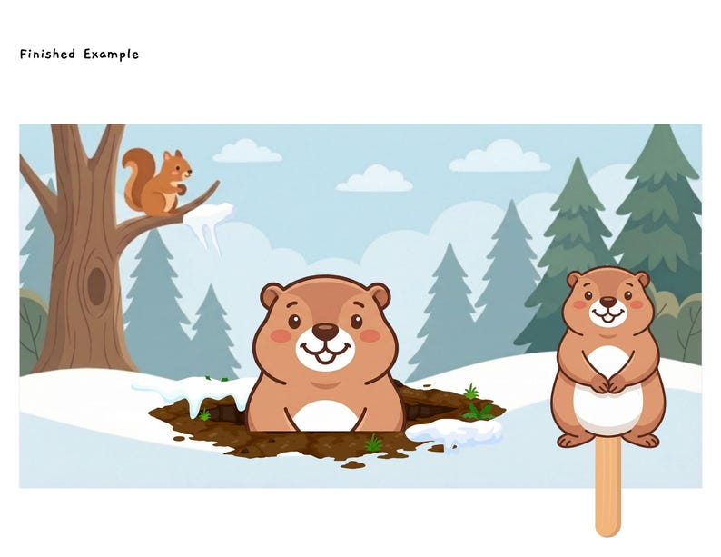 Groundhog Day Pop-up Craft Printable | Shadow Prediction Activity | K–1 ...