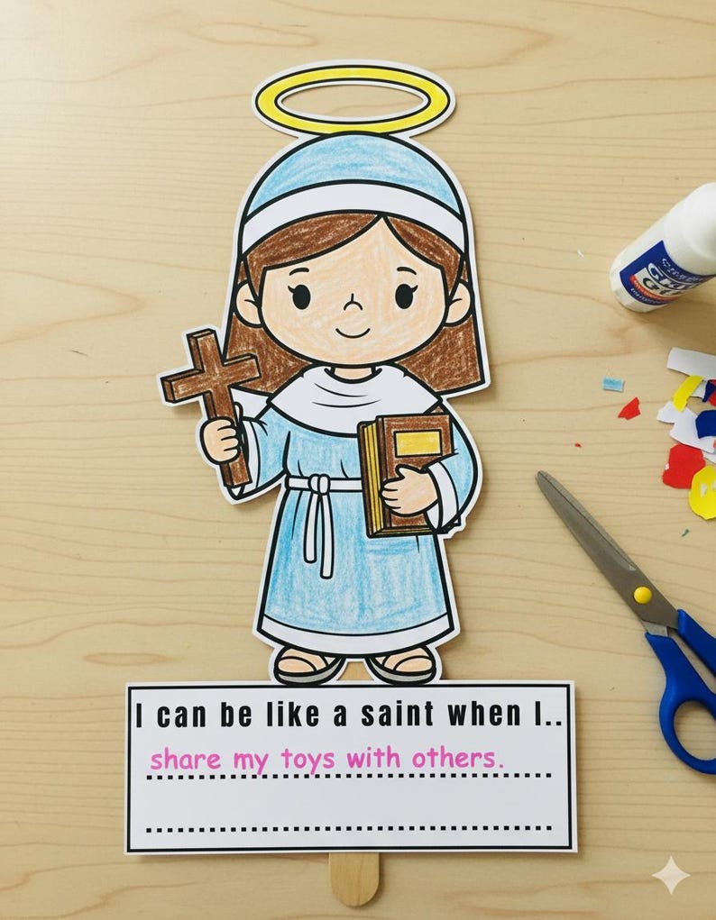 All Saints' Day Puppet Craft: Catholic Kids Activity (digital Download ...