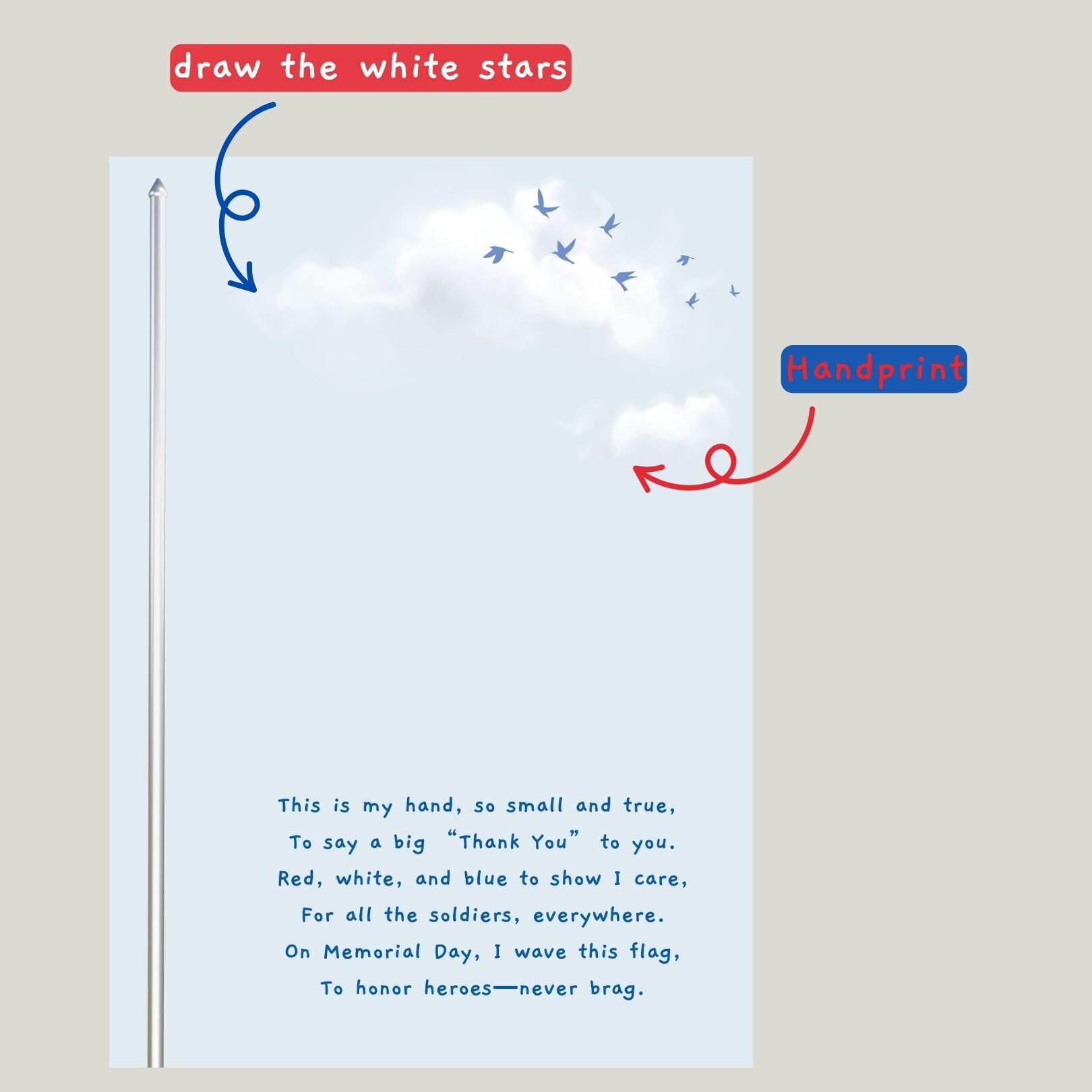 Memorial Day Handprint Craft Bundle: Patriotic Activities (digital ...