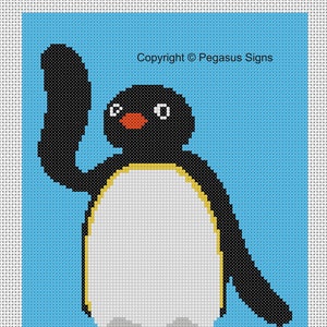 Pingu Cross Stitch Pattern Only PDF/JPEG Files - Penguin Kids Tv ...