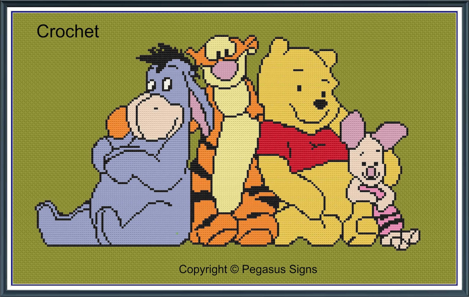 Winnie the Pooh and Friends Crochet & Knitting Chart Only PDF/JPEG ...