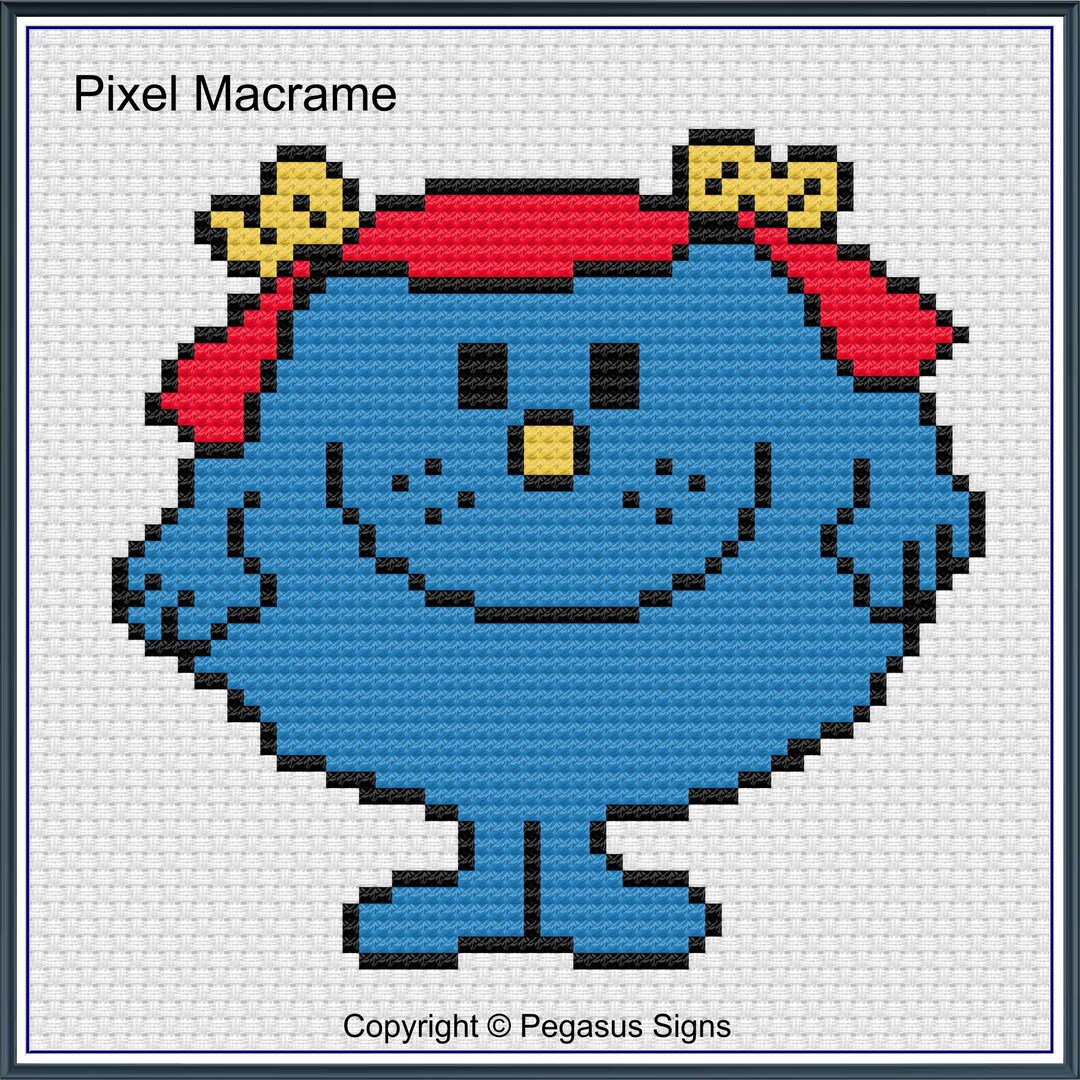 Pixel Macrame Pattern - Little Miss Giggles Chart (PDF/JPEG) - Etsy