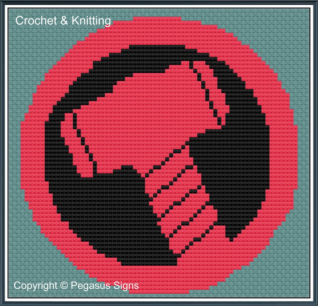 Thor Badge Crochet & Knitting Chart Only PDF/JPEG Files - Heroes, Movie ...