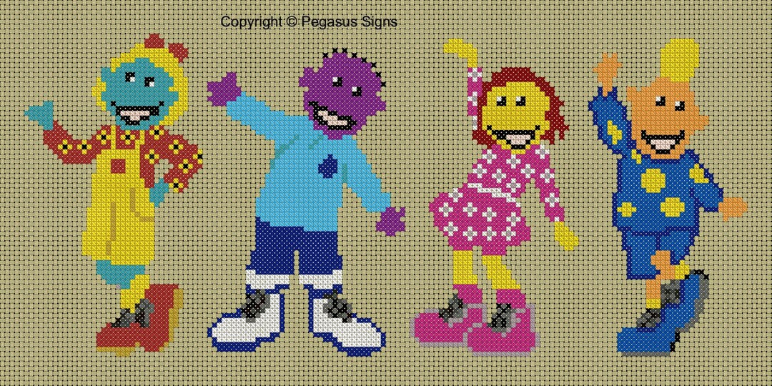 Tweenies Cross Stitch Pattern Only PDF/JPEG Files - Bella, Milo, Fizz ...