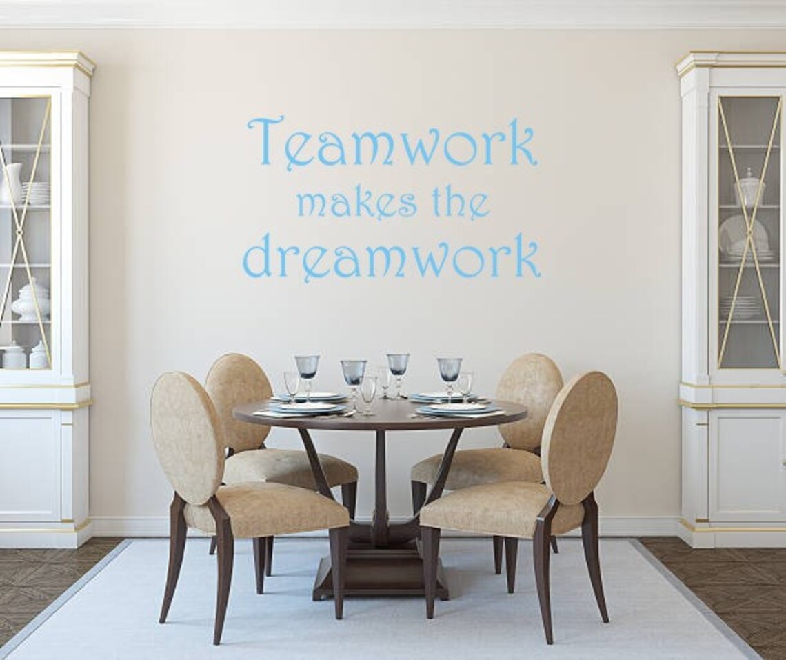 Teamwork Wall Art Quote 3 Sizes Wall Decoration Office - Etsy
